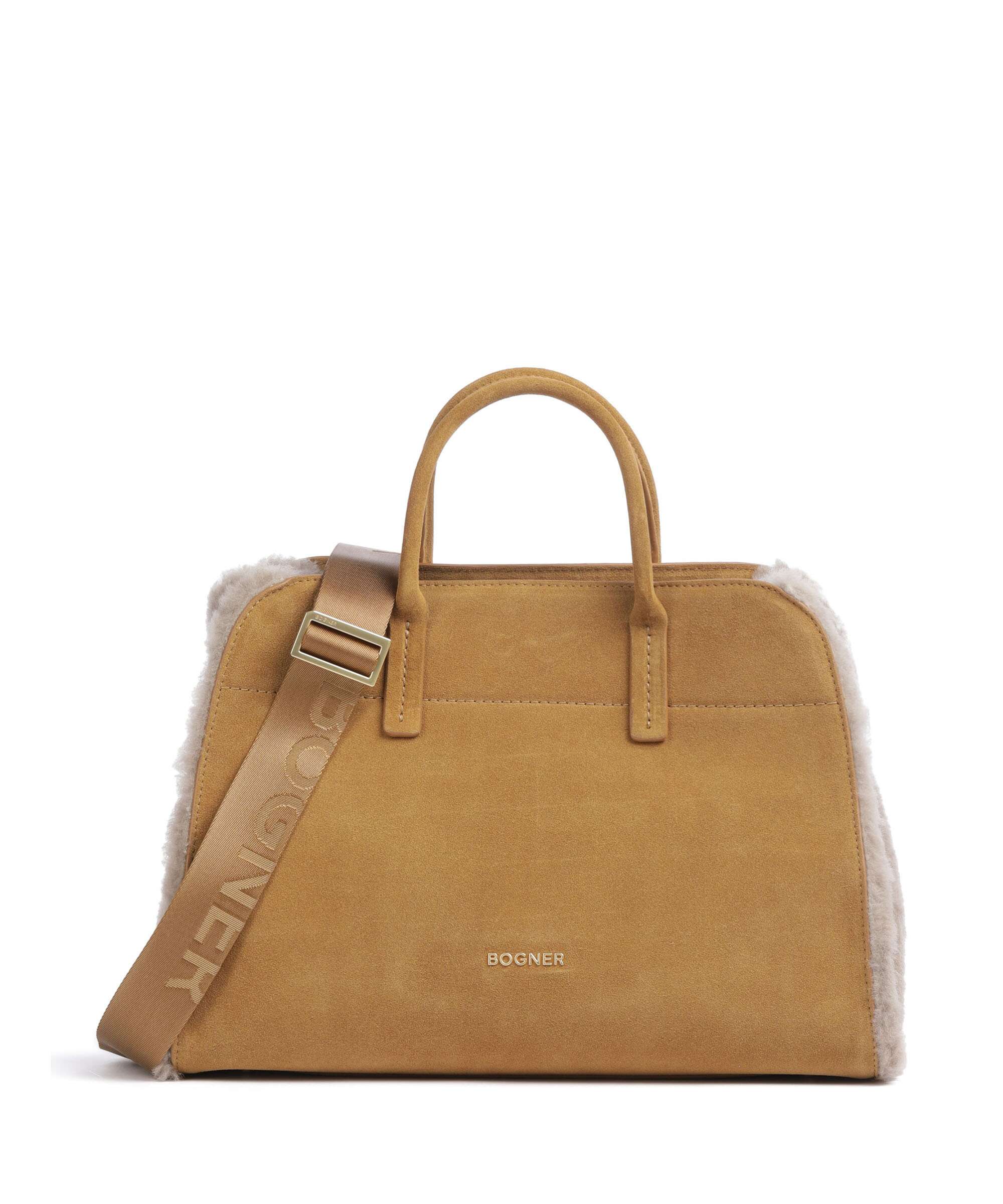 Bogner Banff Frisé Handbag brushed cow leather light brown - 4190001675 ...
